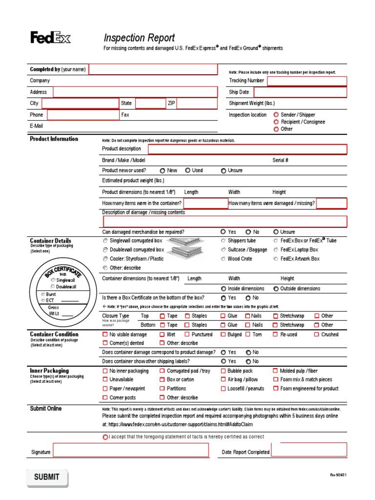 Shipment Inspection Form - English - 5 | PDF | Packaging And Labeling ...