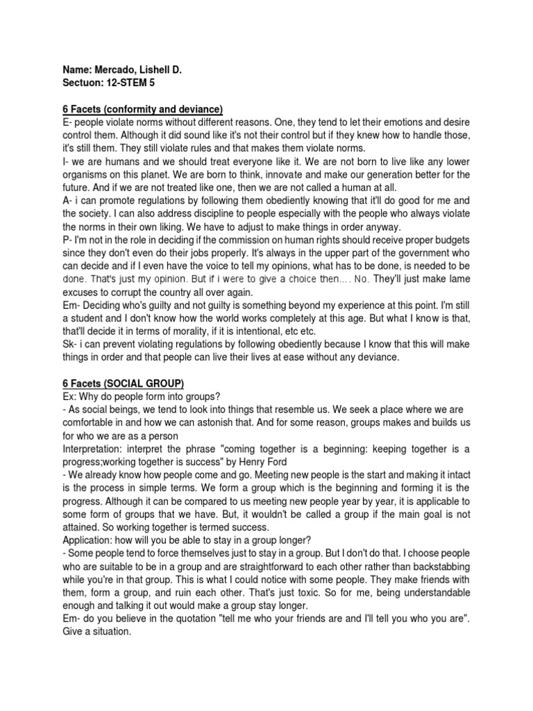 Reflection Essay With Generalization. | PDF | Marriage | Mindset