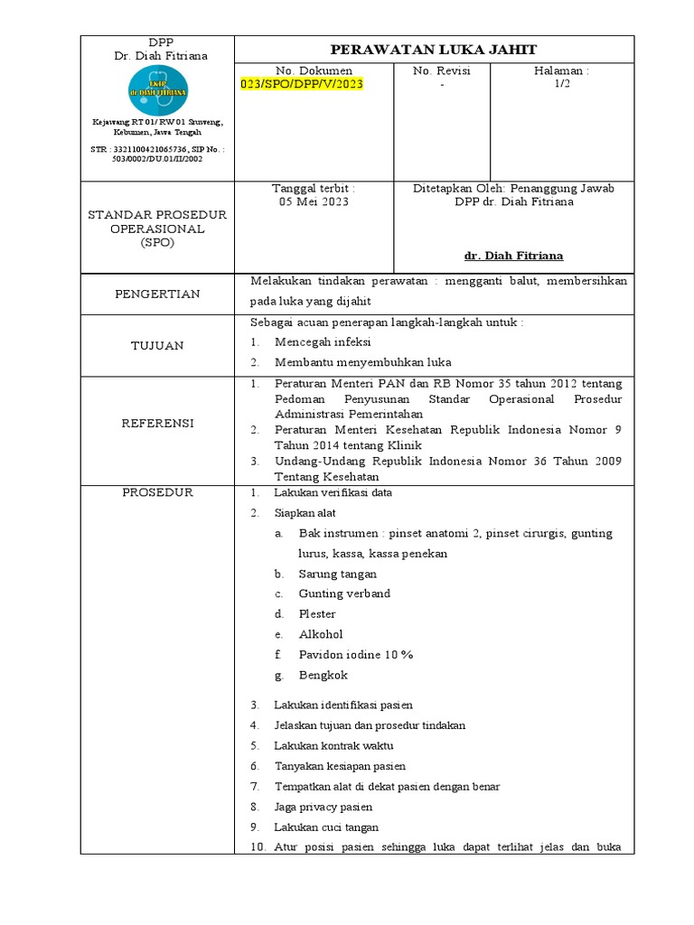 2023 - Spo - Perawatan Luka | PDF