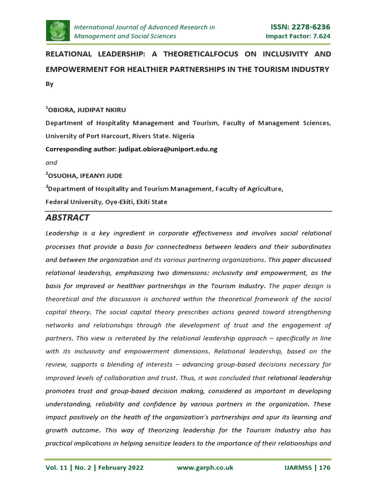 Obiora and Osuoha PDF | PDF | Leadership | Empowerment