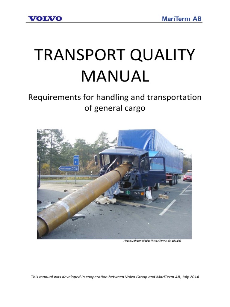 Volvo - Transport Quality Manual - 2014-07-04 | PDF