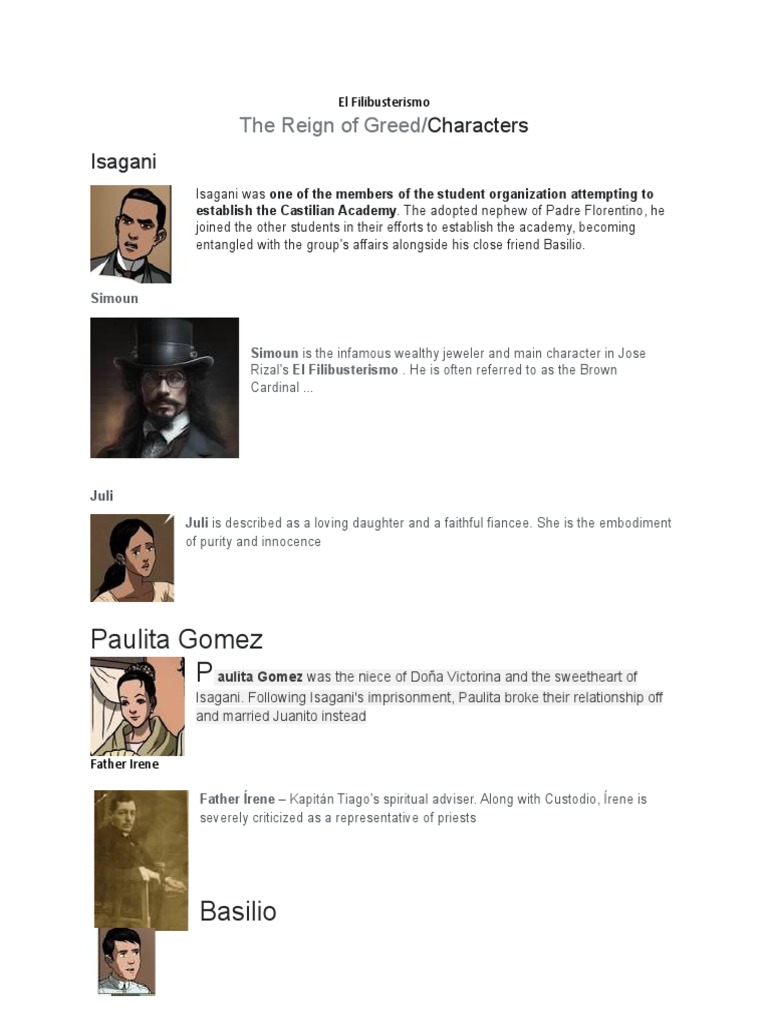 Character Analysis: Exploring the Complex Figures of El Filibusterismo ...