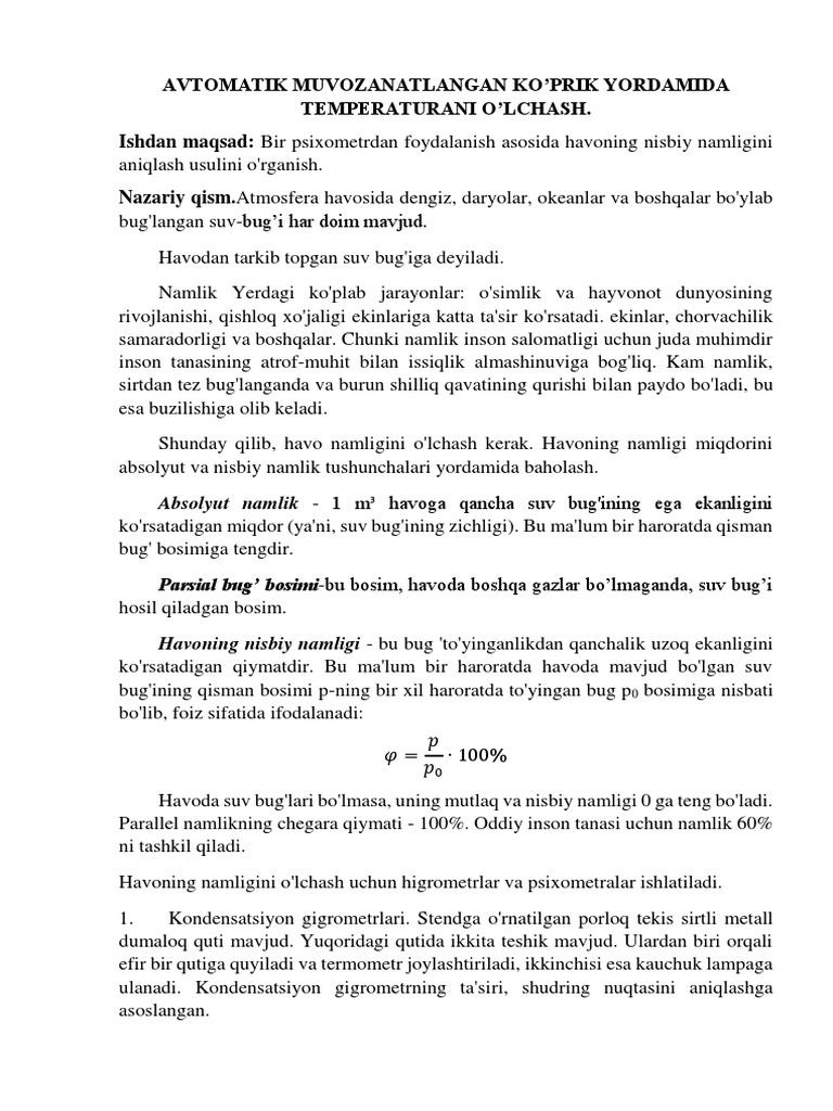 Absolyut Namlik | PDF