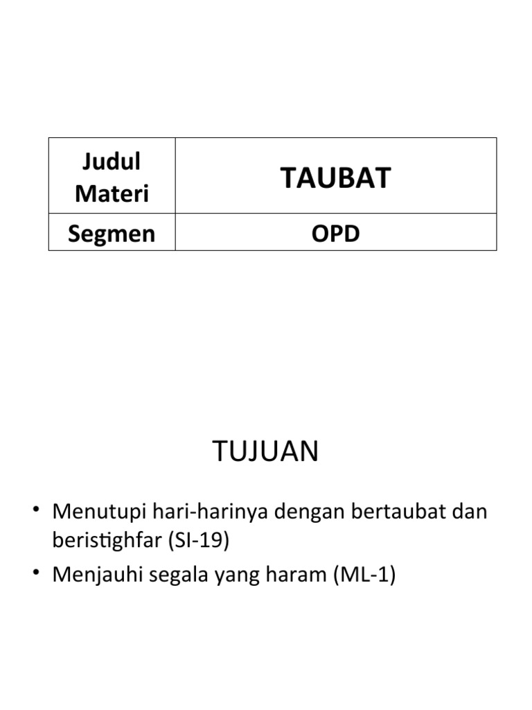 Panduan Lengkap tentang Taubat dalam Islam | PDF