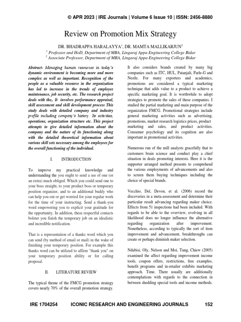 Review On Promotion Mix Strategy Pdf Retail Marketing