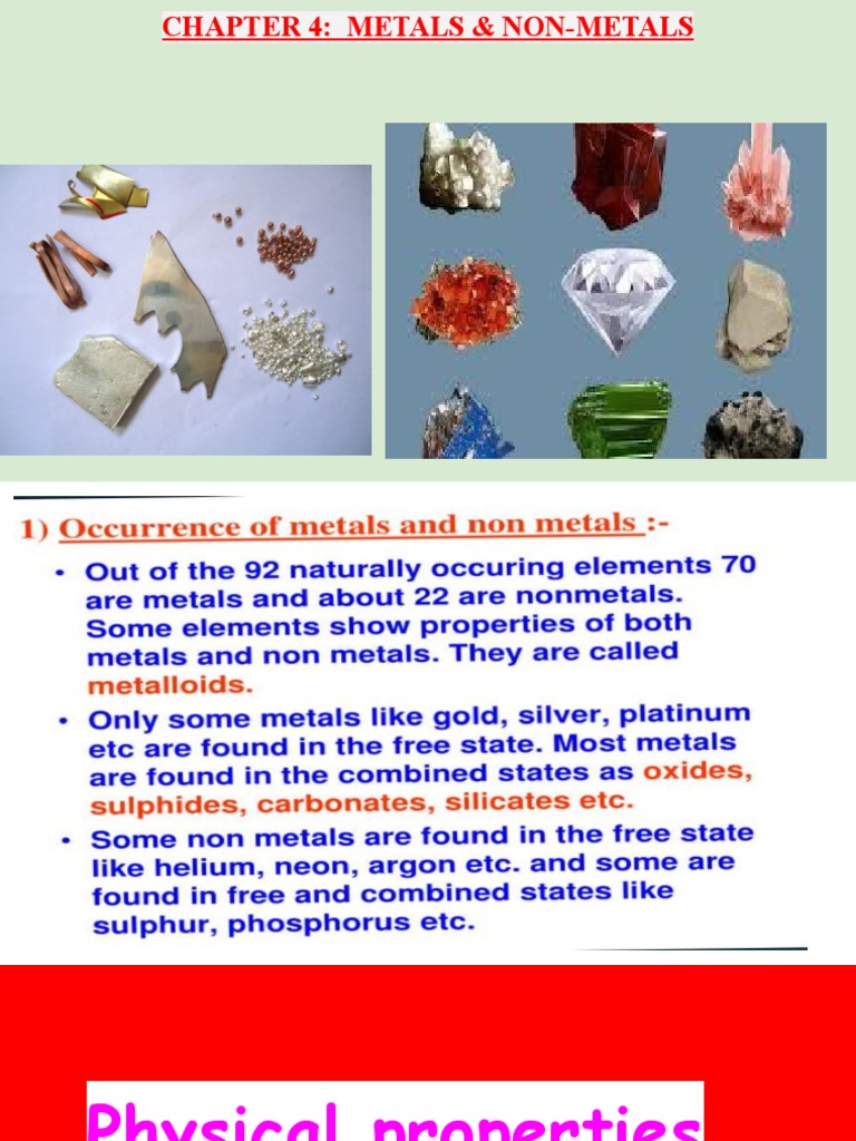 Class 8 Metals and Non-Metals | PDF