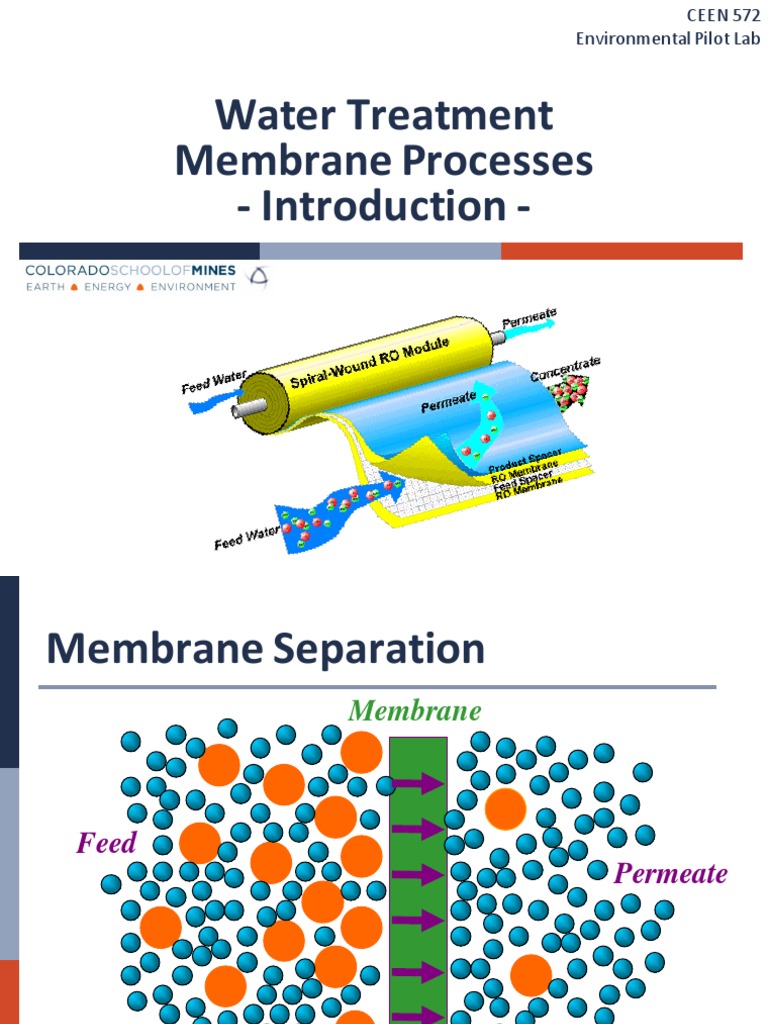 Membrane Processes in Water Treatment | PDF | Membrane | Osmosis