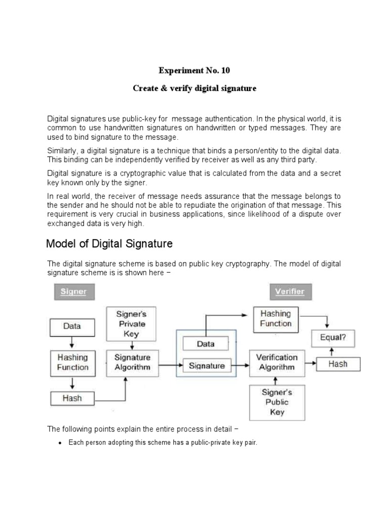 Expt 10 Digital Signatures | PDF | Public Key Cryptography | Key (Cryptography)