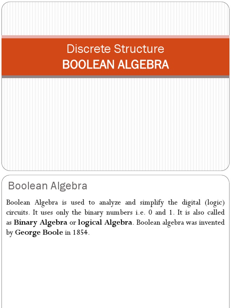 Understanding Boolean Algebra Basics | PDF | Boolean Algebra | Teaching Mathematics
