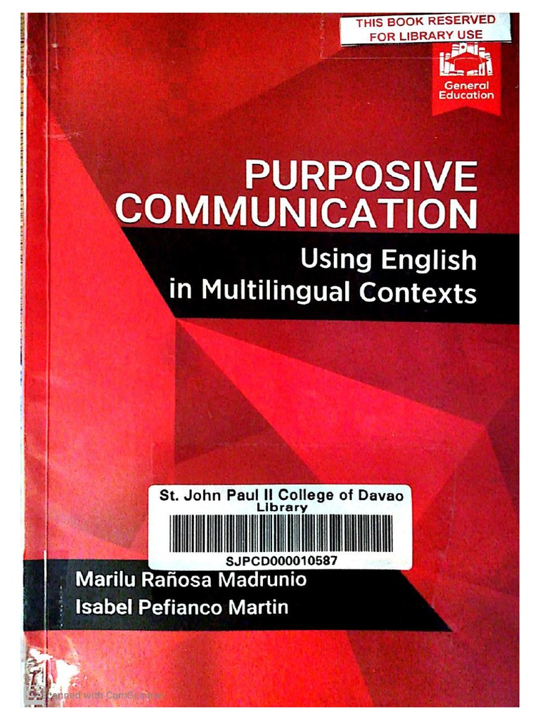 Purposive Communication Using English in Multilingual Contexts by Madruniu 2018 - Compress PDF | PDF