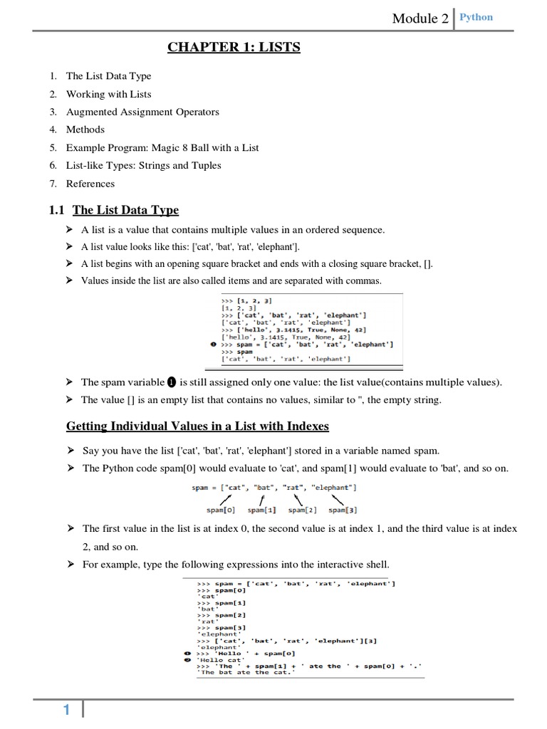 Python Mod2 Notes1 Pdf Pdf 