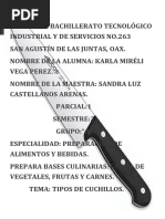 Partes del cuchillo y su función | PDF
