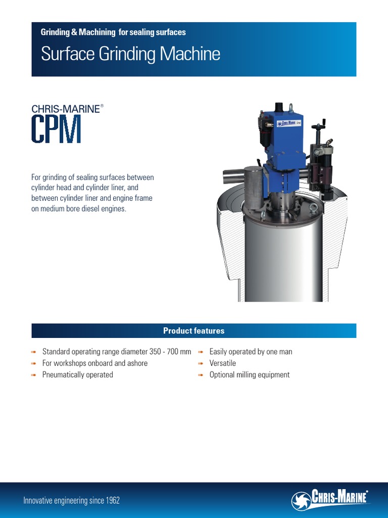 Surface Grinding Machine: Chris-Marine | PDF | Engines | Rotating Machines