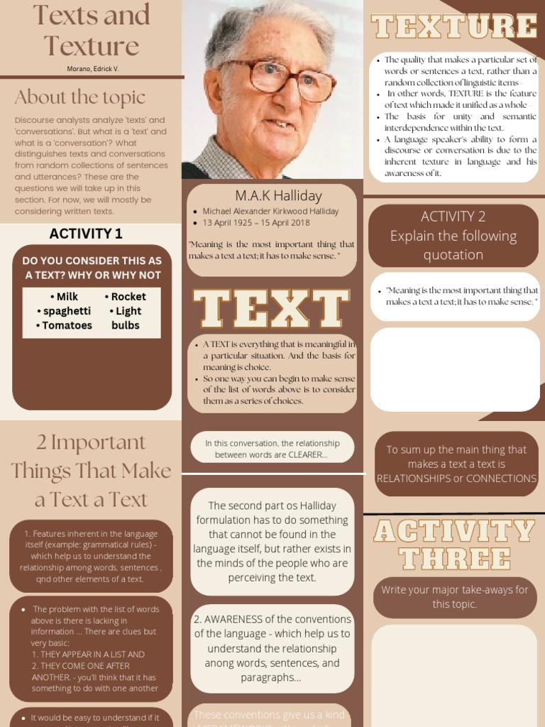 Texts and Texture PDF | PDF | Word | Grammar