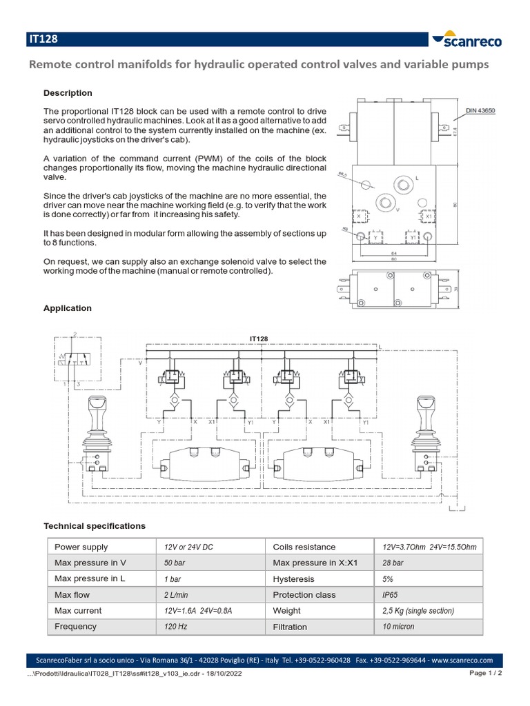 It128 Proportional Reducer Blocks 1681968771 | PDF | Valve | Electrical ...