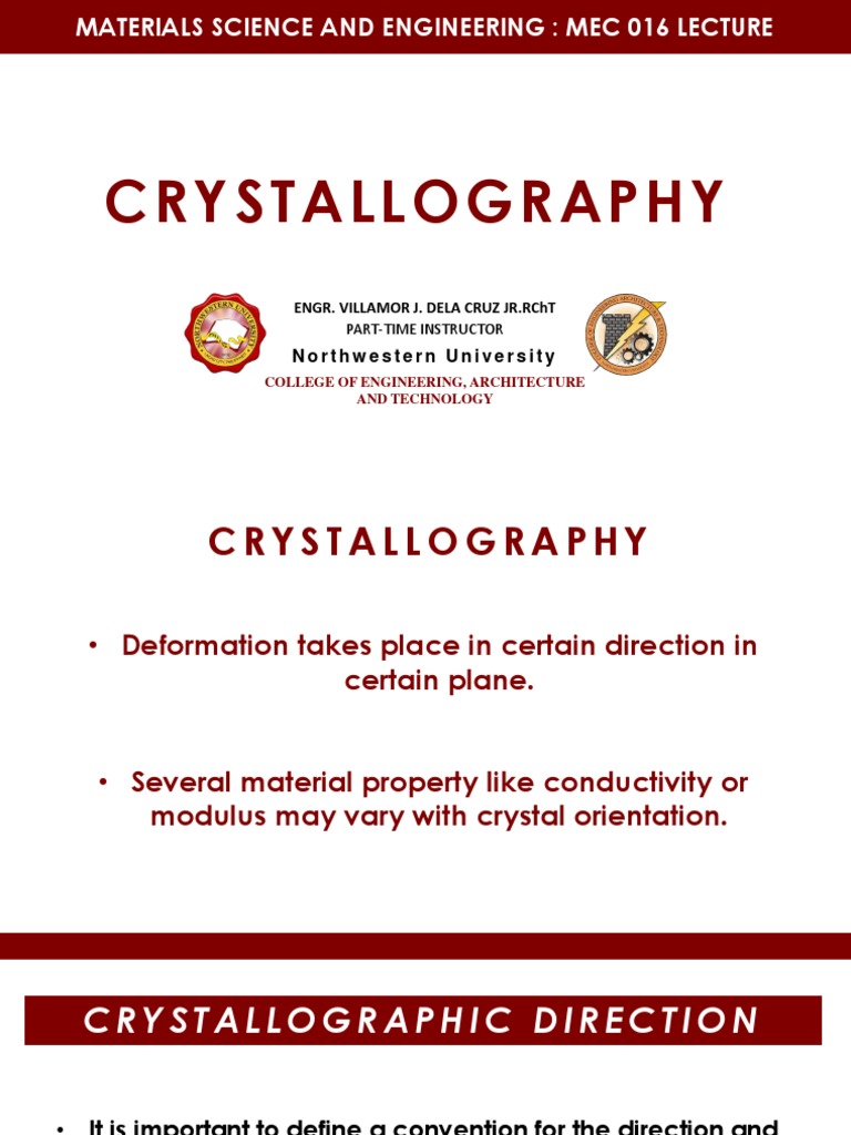 Mec 016 Crystallography | Download Free PDF | Crystal Structure ...