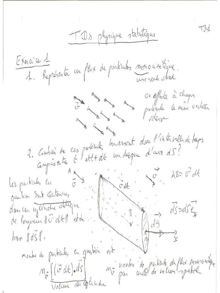 TD Physique Statistique Exo 1 | PDF