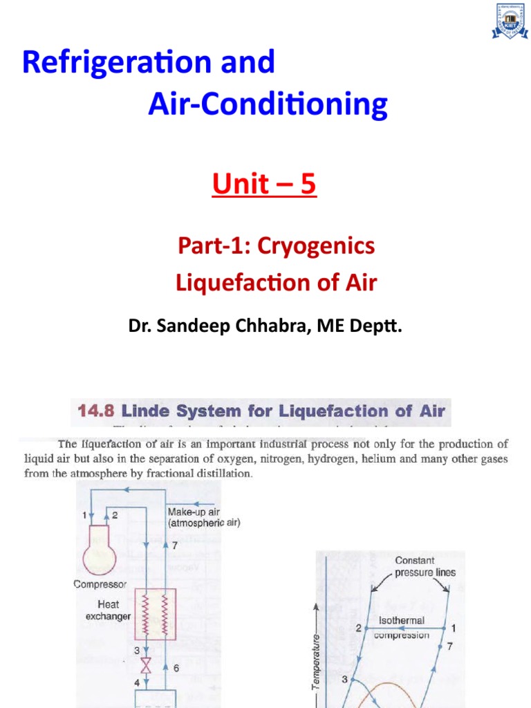 RAC - Unit-5 - Liquefaction of Air | PDF