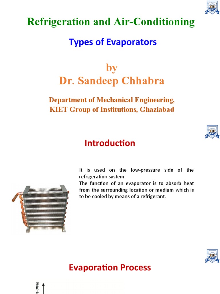 RAC - Unit 5 - Types of Evaporators | PDF | Air Conditioning | Pipe ...