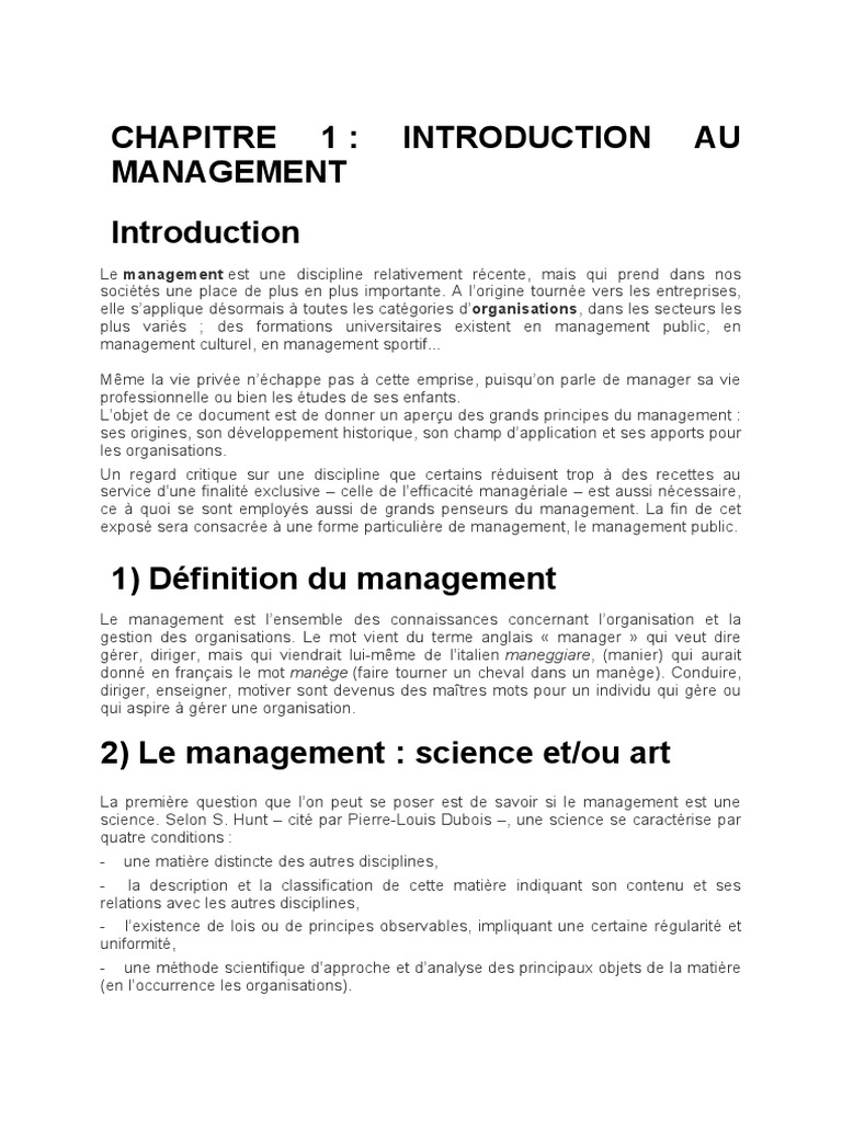 Fondements du management moderne | PDF | Business | Max Weber