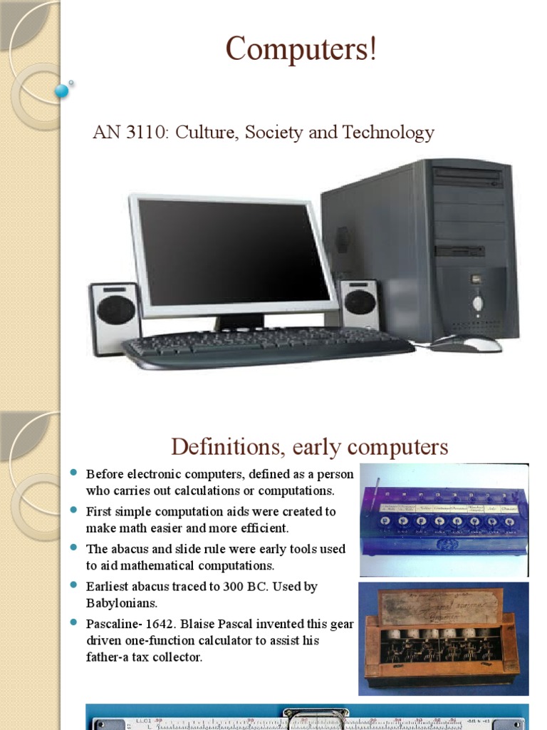 AN 3110 Computer Tech PowerPoint Lecture | PDF | Personal Computers | Graphical User Interfaces