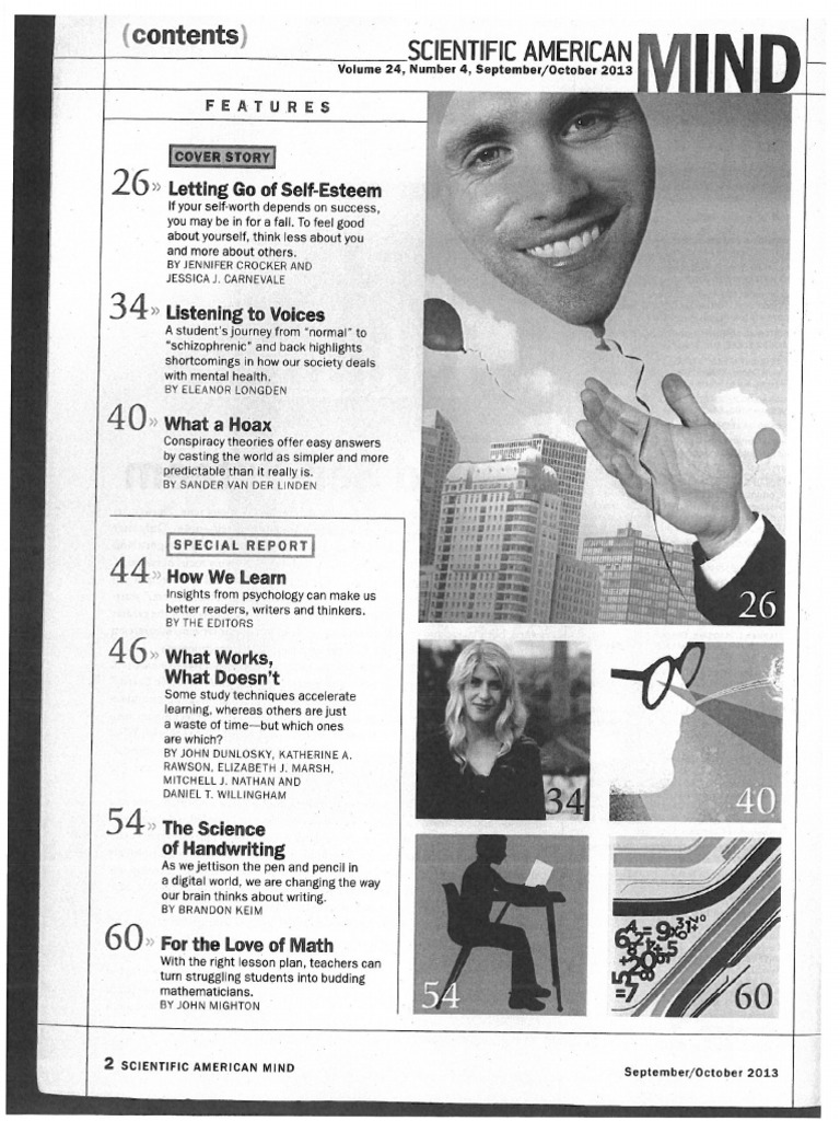 Two Articles in Scientific American October 2013. Vol.24, No.4. How To ...