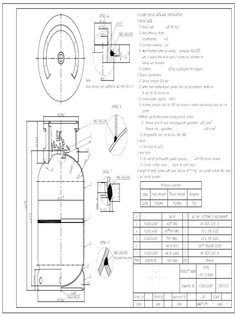 26 2l+cylinder+extra+drawings+with+top+and+bottom+shell | PDF