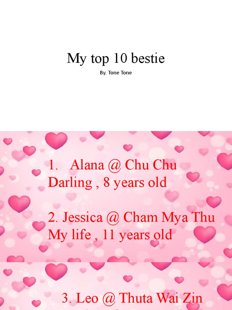 My Top 10 Bestie Ever | PDF | Language Arts & Discipline | Wellness
