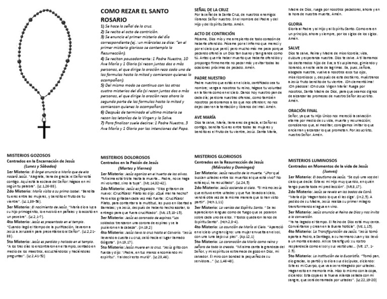 Guía Completa del Rosario Católico | PDF | María, madre de Jesús | orador del Señor