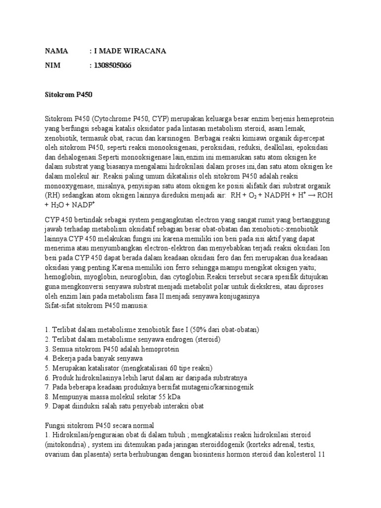 Sitokrom P450 | PDF