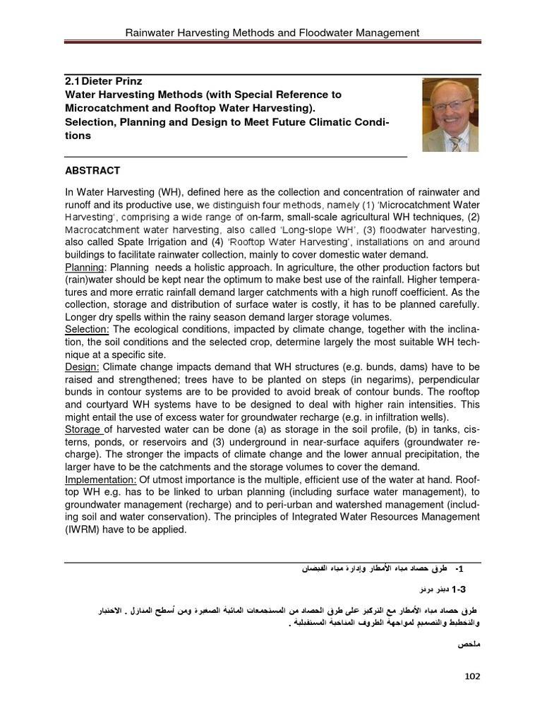 Water Harvesting Methods With Special Re PDF | PDF | Surface Runoff | Water