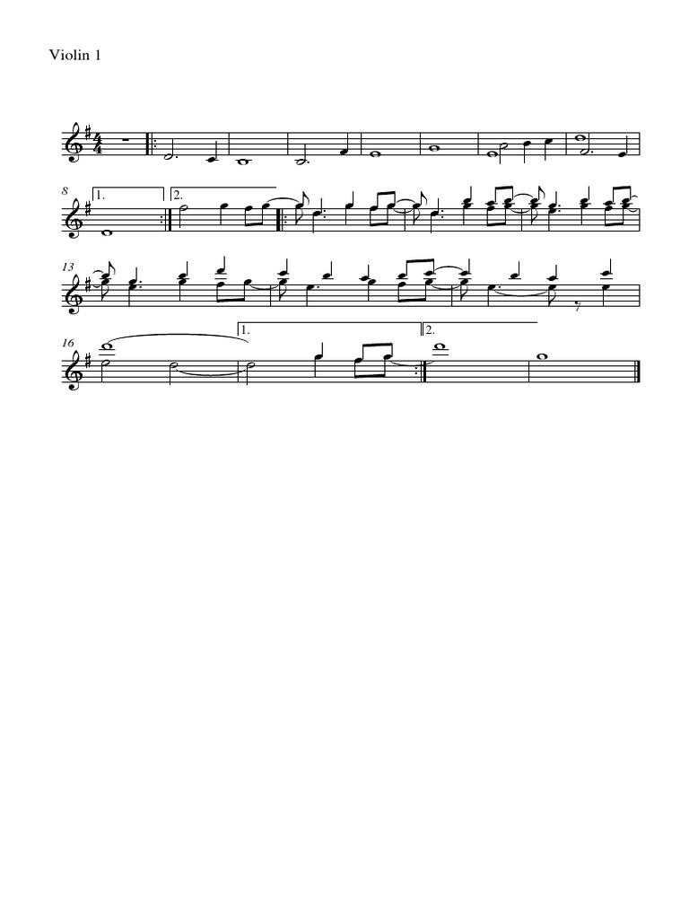 Pai Nosso Galego Violin 1 | PDF