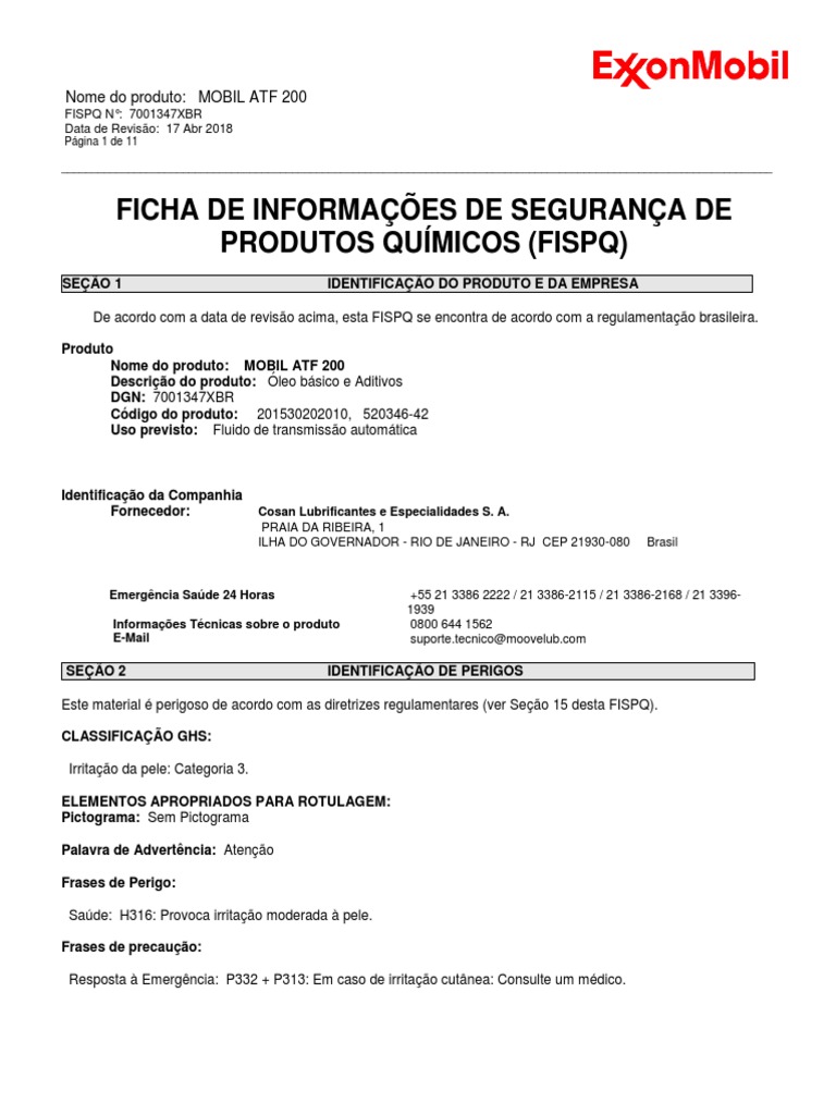 Fispq - Mobil Atf 200 PDF | PDF