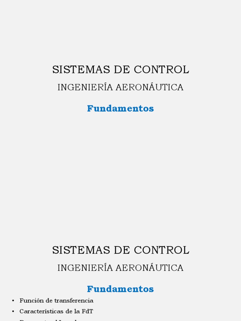 SDC Clase 03 Fundamentos | PDF | Realimentación | Sistema de control