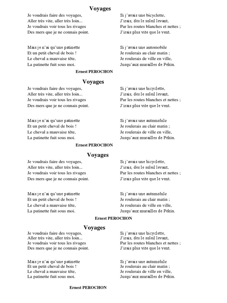 Poésie de Voyage d'Ernest Pérochon | PDF