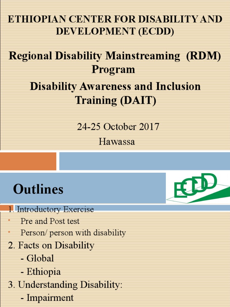 Disability Awareness and Inclusion Training | PDF | Disability