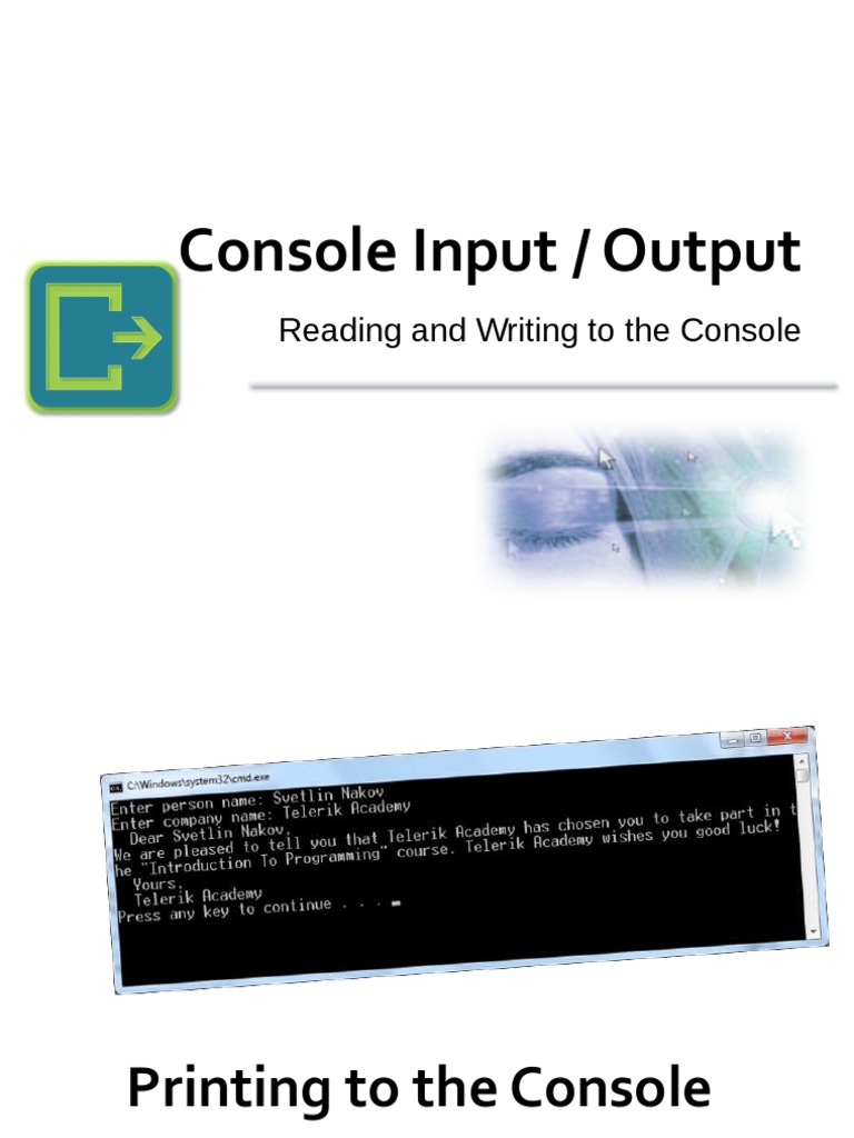 4 Console Input Output 120712073619 Phpapp01 Pdf Area Quadratic Equation 