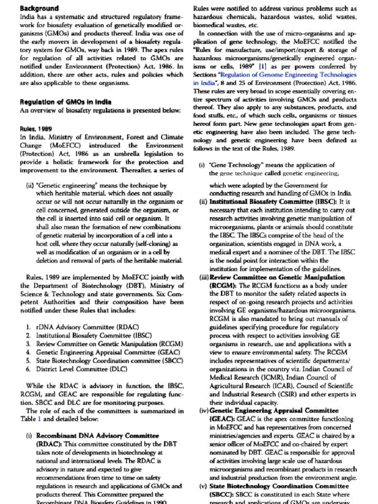 Gmo in India | PDF | Genetic Engineering | Genetically Modified Organism