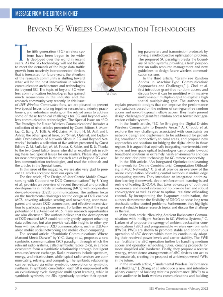 Beyond 5g Wireless Communication Technologies Pdf