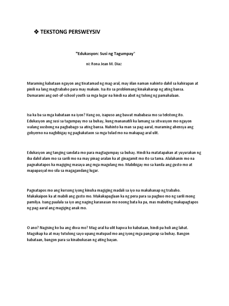 TEKSTONG PERSWEYSIV | PDF