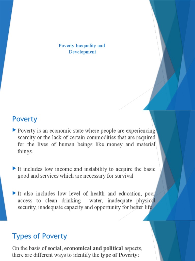 Poverty Inequality and Development | PDF | Poverty | Poverty & Homelessness