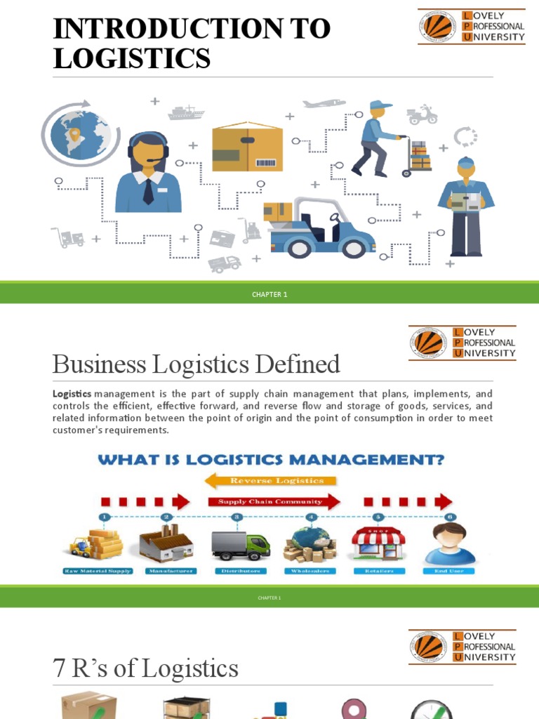 Unit 1 Part1 Introduction To Logistics | PDF | Logistics | Supply Chain Management