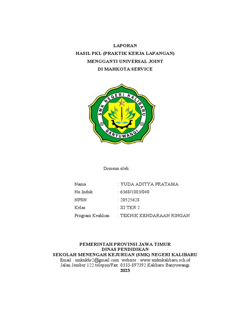 LAPORAN - YUDA - ADITYA - PRATAMA (1) Baru | PDF