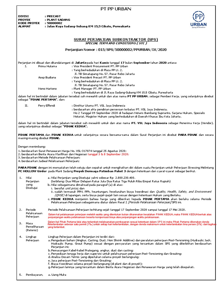 SPS - PT. VSL - Stressing PC Hollow Girder VSL Review | PDF