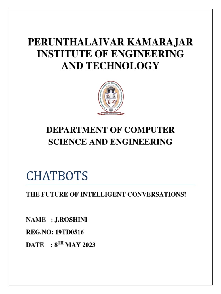 Chatbot Report PDF | Download Free PDF | Artificial Intelligence ...