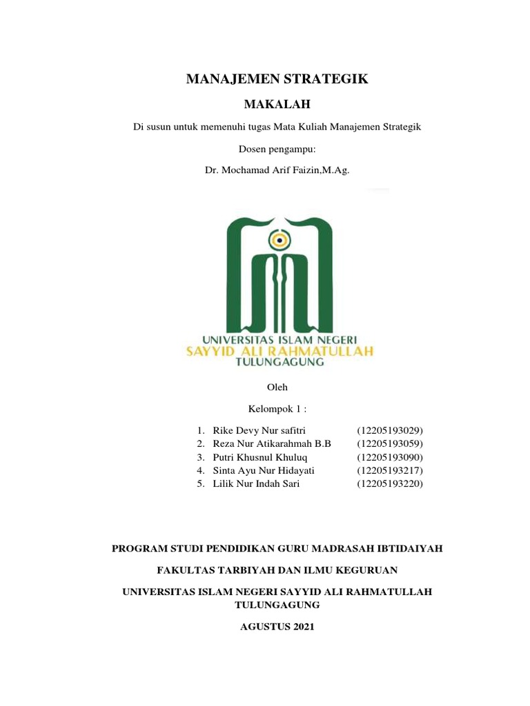 Makalah Manajemen Strategik | PDF