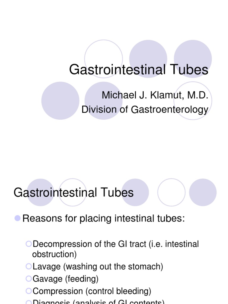 Gastrointestinal Tubes Klam Ut | PDF