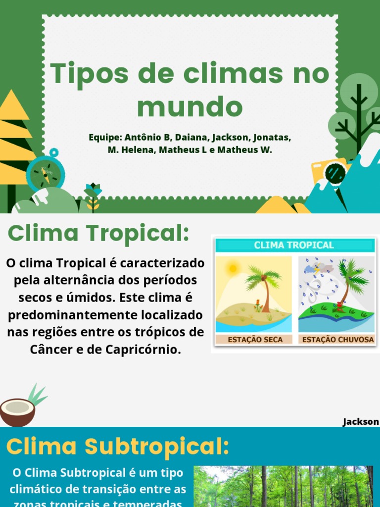 Tipos climas 40 | PDF | Clima temperado | Trópicos