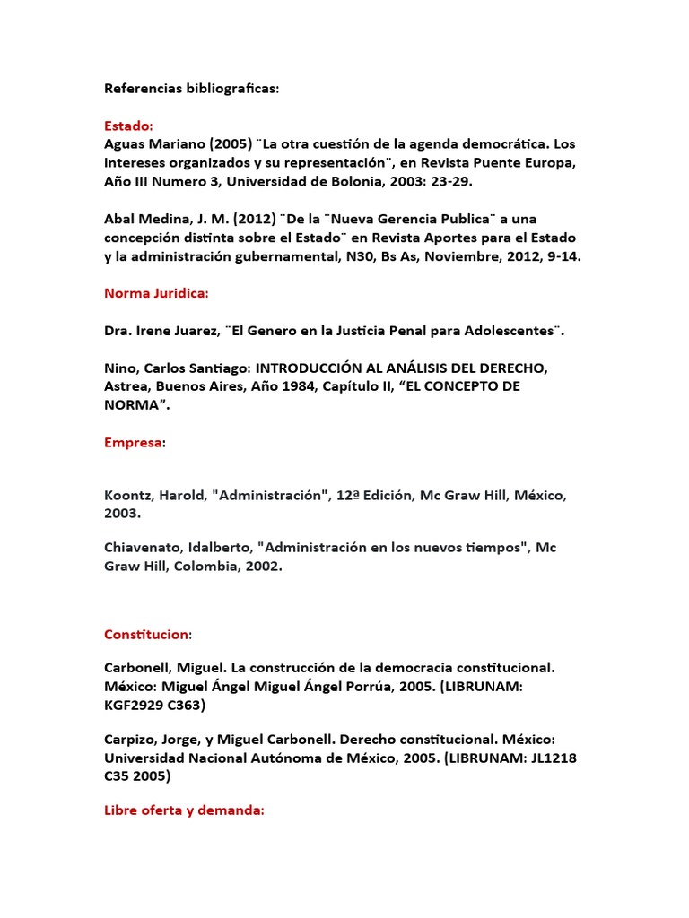 Referencias Bibliograficas | PDF