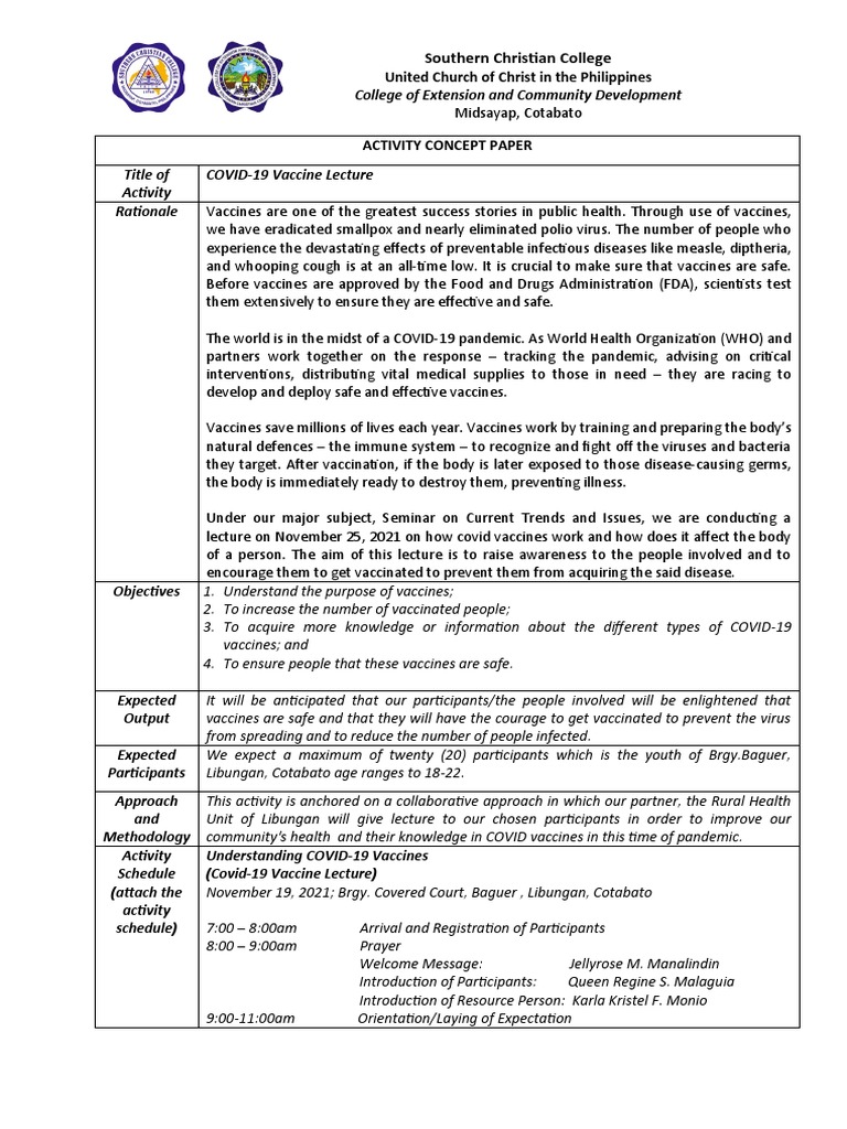 Final Concept Paper | PDF | Vaccination | Pandemic